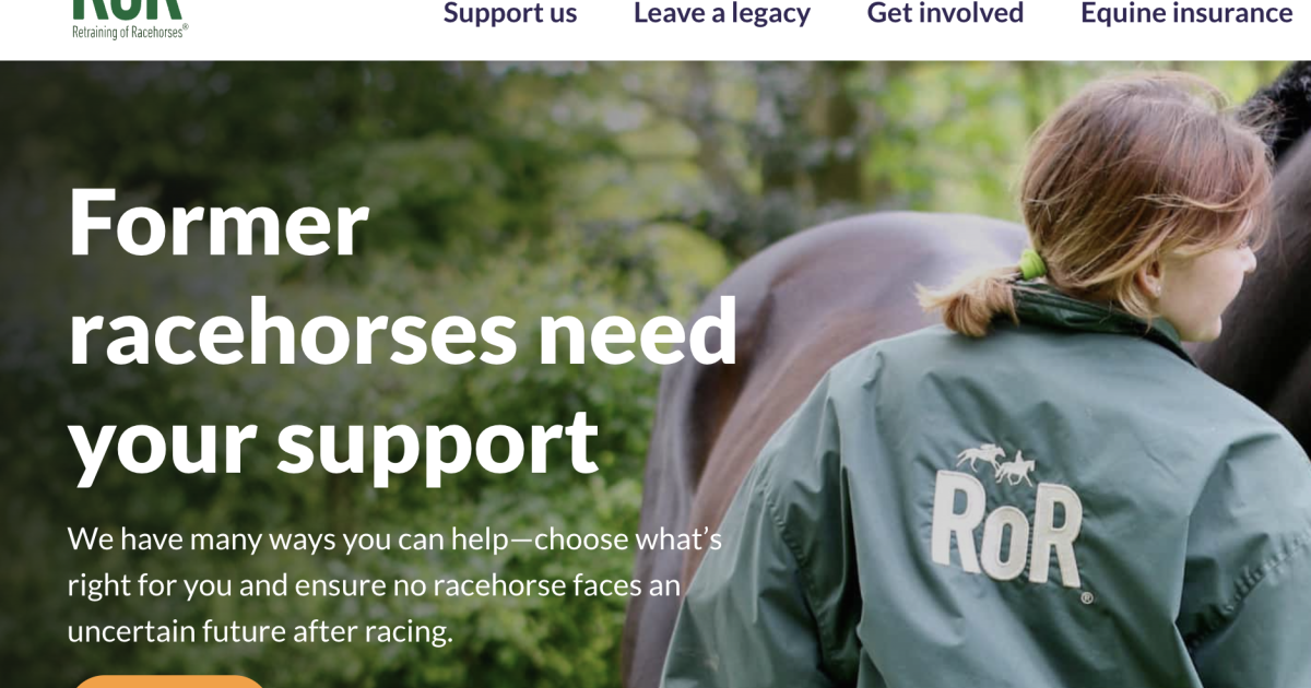 RoR launches new fundraising microsite… | Retraining of Racehorses